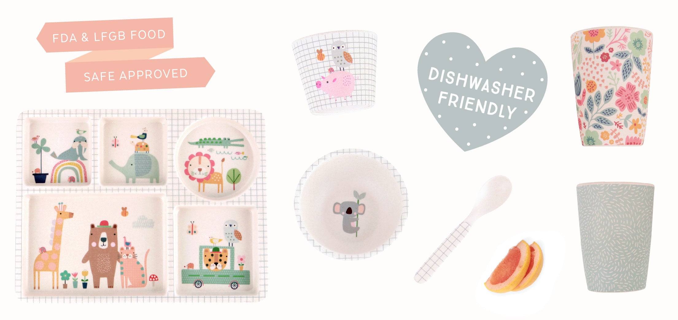 Bamboo Kids Plates - Kids Dinnerware | Love Mae – Love Mae AU